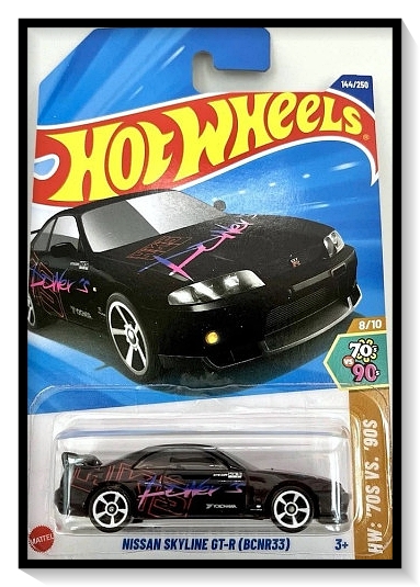 2025 Hot Wheels Mainline Nissan Skyline GT-R (BCNR33) (Black) #144/#250
