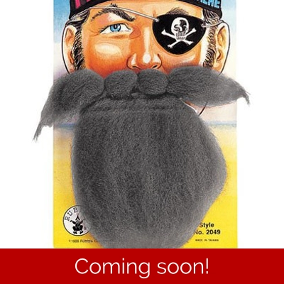 Pirate Beard & Moustache -Grey