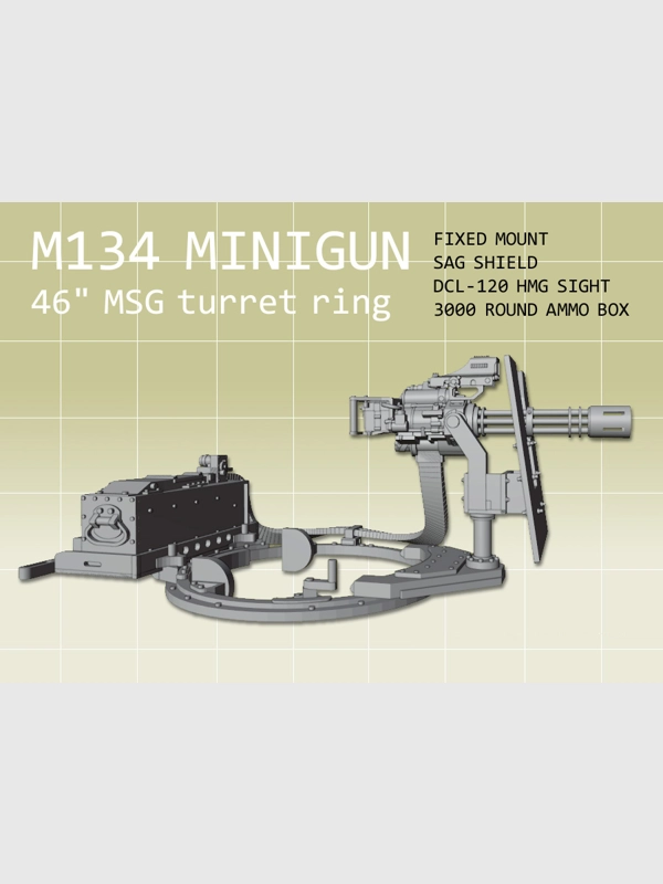 M134 Minigun on 46" MSG Turret Ring